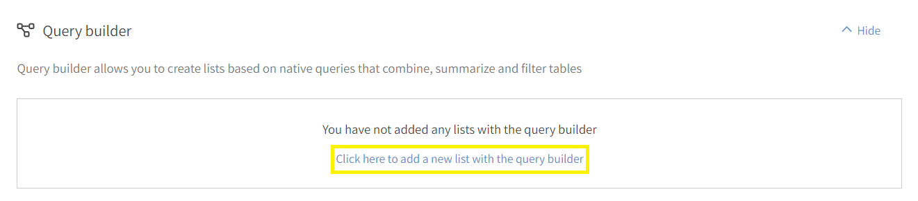 How to Create a Query Builder List | eOne Solutions